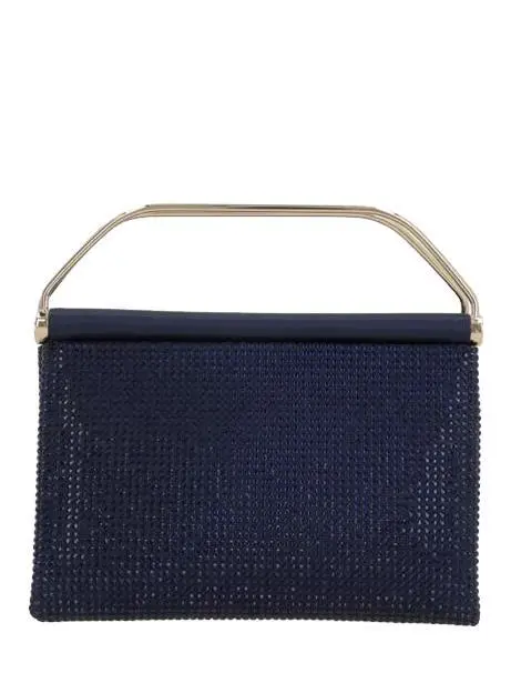 Giorgio Armani Handbag With Rhinestones And Metal Handles - Blue