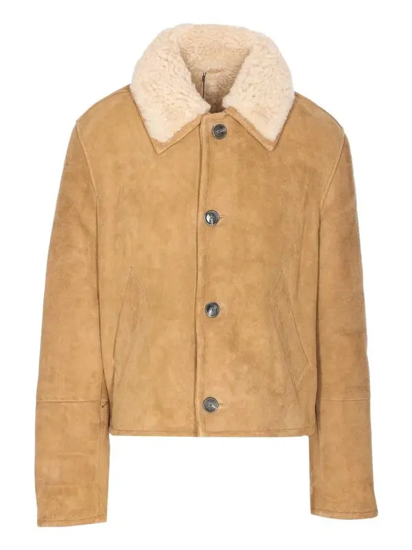 Ami Shearling Jacket - Beige