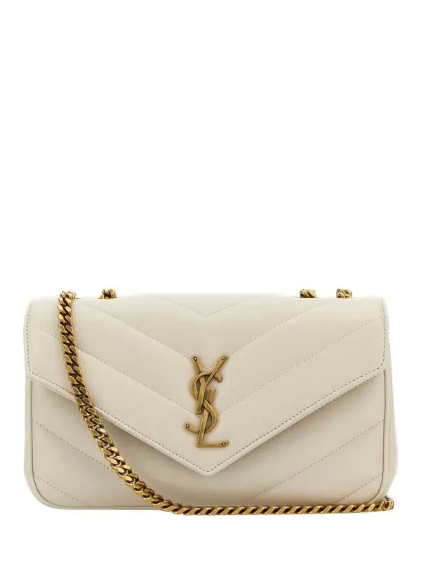 Saint Laurent Small Loulou Shoulder Bag - White