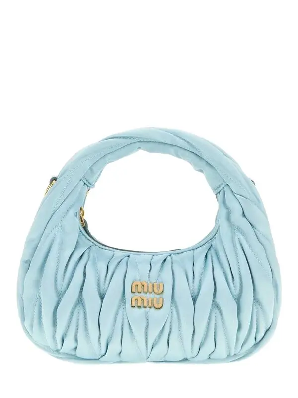 Miu Miu Satin Mini Wander Handbag - Blue