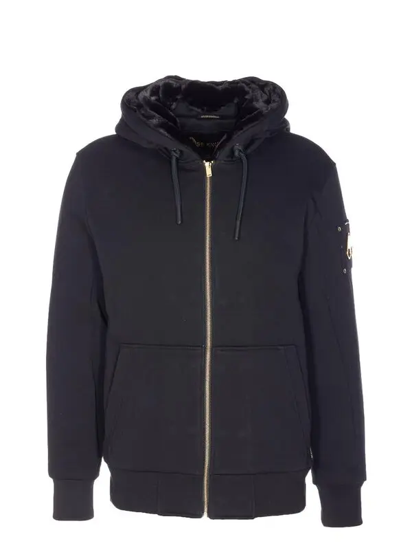 Moose Knuckles Linden Bunny Zip Hoodie - Black