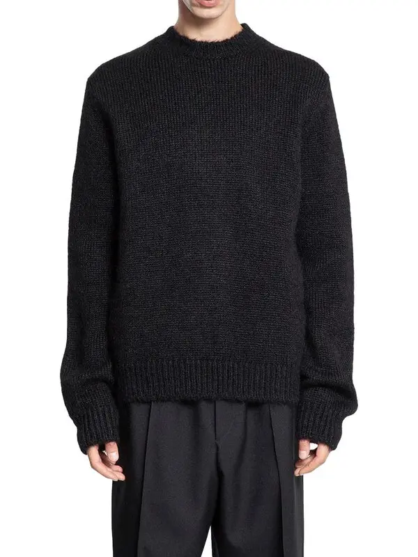 JIL SANDER Long Sleeve Crewneck Jumper - Black