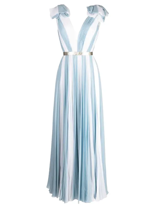 Jenny Packham Laguna Pleated Maxi Dress - Blue