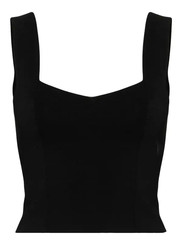 A.L.C. Jordana Knitted Top - Black