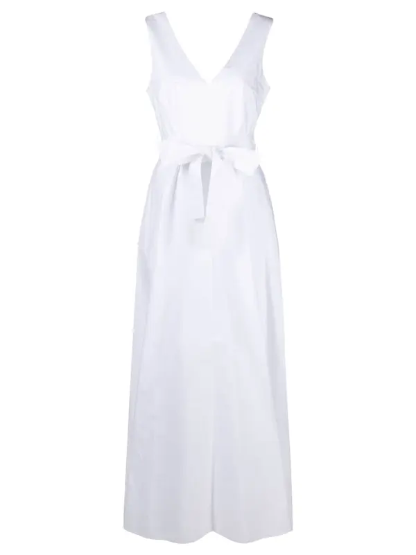 P.a.r.o.s.h V-neck Maxi Dress - White