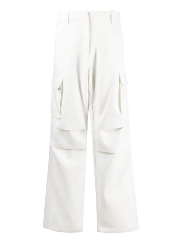 Coperni Wide-leg Cargo Trousers - White