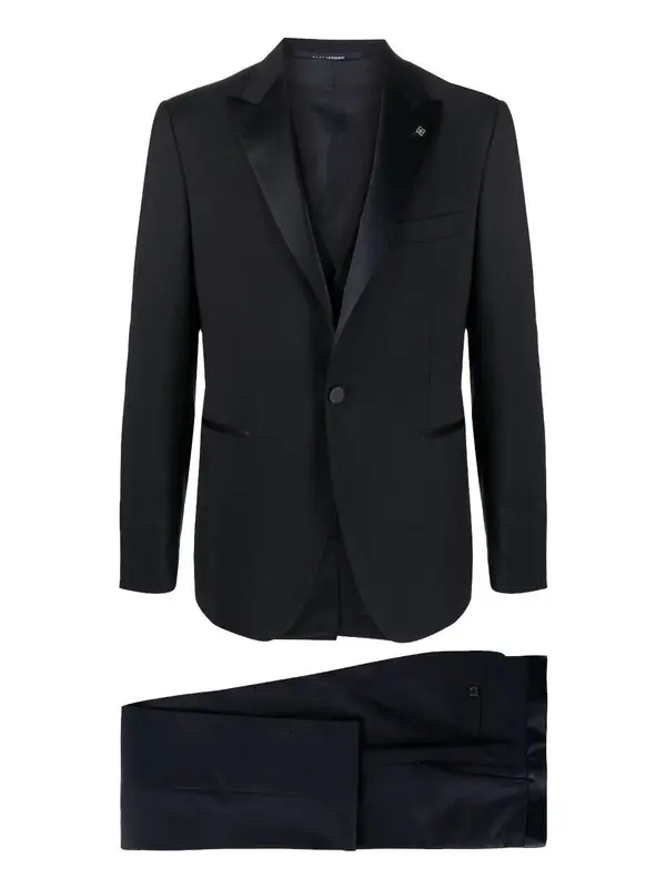 Tagliatore Single-breasted Virgin-wool Suit - Blue