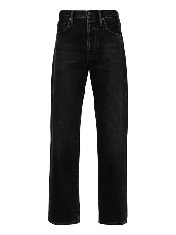 Acne Studios Mid-rise Straight-leg Jeans - Black