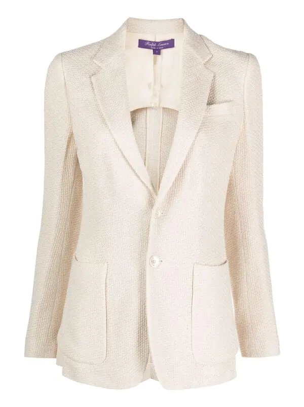 Ralph Lauren Basket-weave Blazer - Neutrals