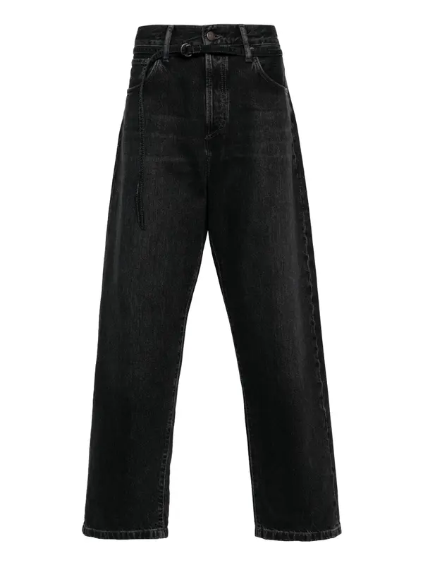 Acne Studios Mid-rise Wide-leg Jeans - Black