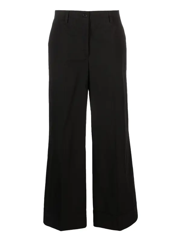 P.a.r.o.s.h High-waisted Wide-leg Trousers - Black