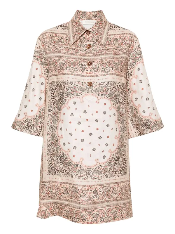 Zimmermann Linen Tunic Dress - Neutrals