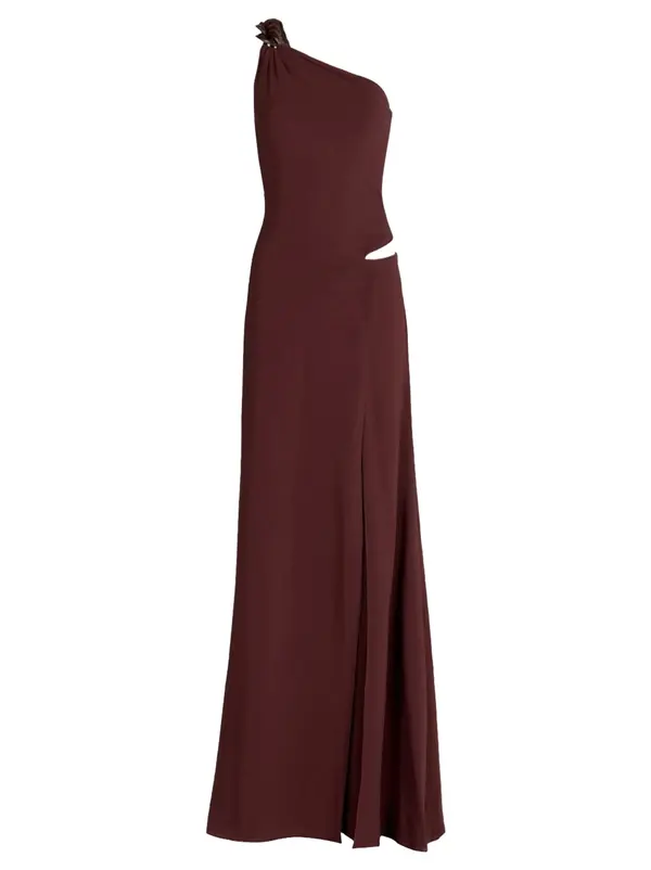 Silvia Tcherassi Nix One-shoulder Maxi Dress - Brown