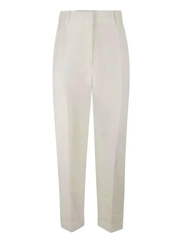 Alexander McQueen Pressed-crease Trousers - White