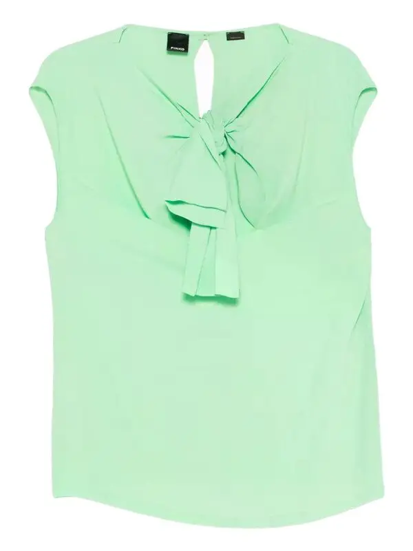 Pinko Knot-detail Sleeveless Top - Green