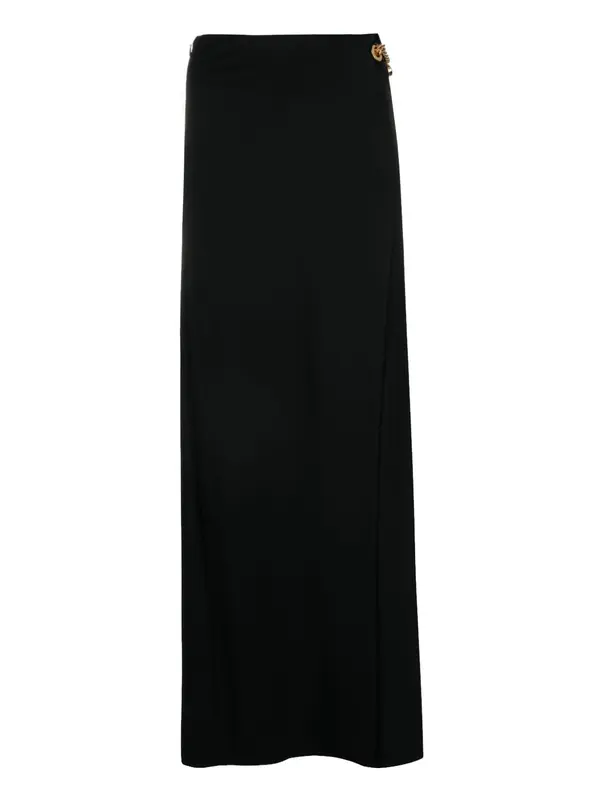 Moschino Padlock-detail Asymmetric Maxi Skirt - Black