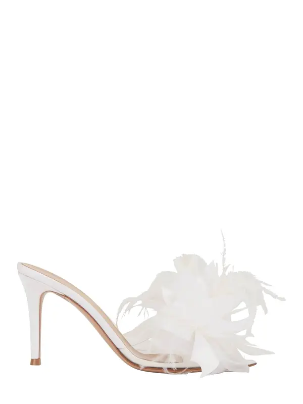 GIANVITO ROSSI Ynez 85mm Floral-appliqué Sandals - White