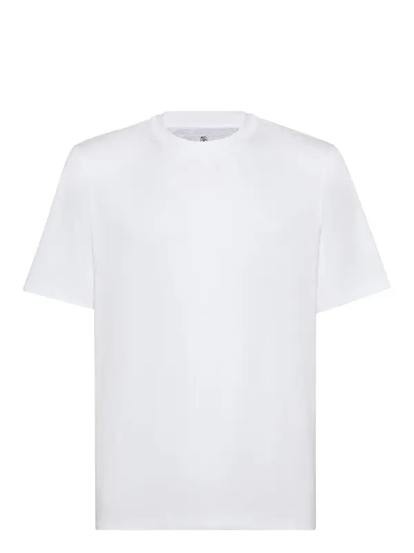 Brunello Cucinelli Crew-neck Jersey Cotton T-shirt - White