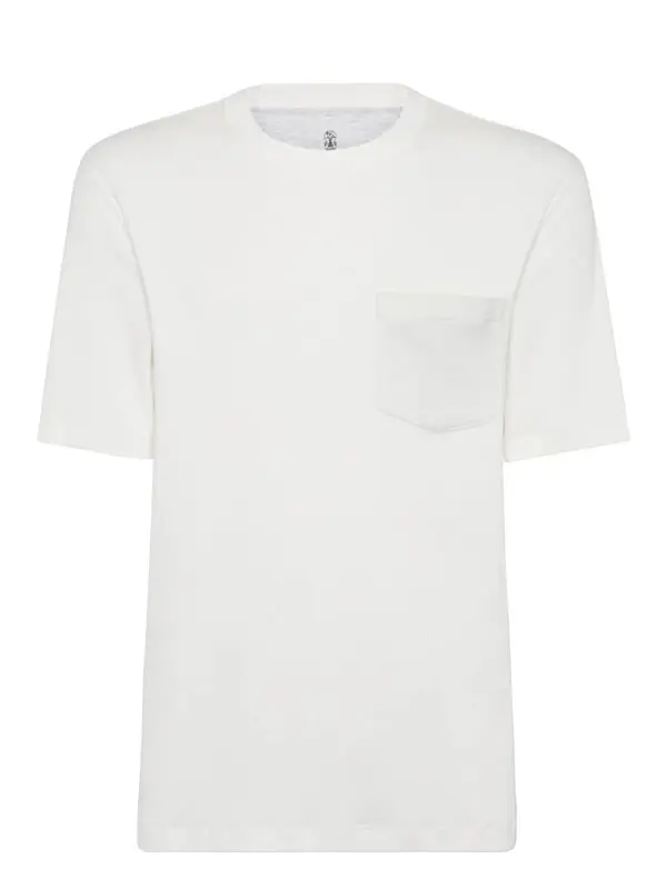 Brunello Cucinelli Patch-pocket Cotton T-shirt - White