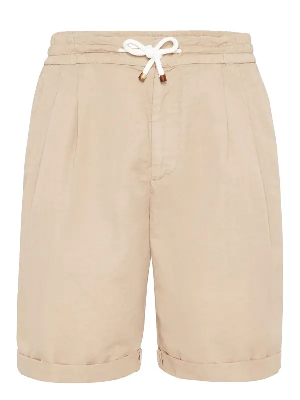 Brunello Cucinelli Drawstring-waist Bermuda Shorts - Neutrals