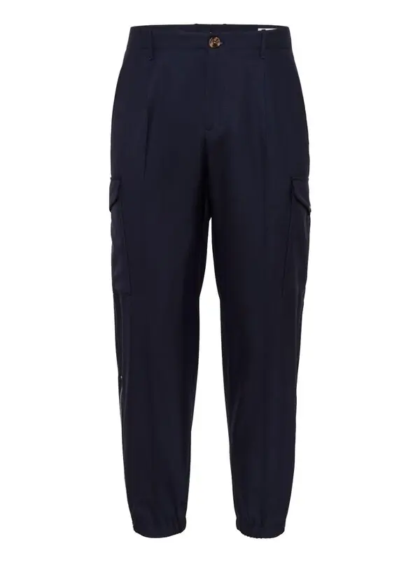 Brunello Cucinelli Cropped Cargo Trousers - Blue