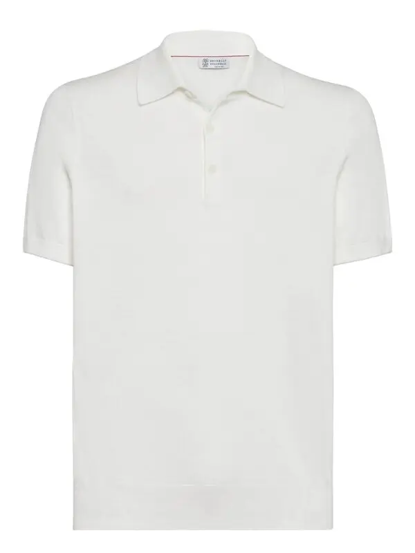 Brunello Cucinelli Plain Button Polo Shirt - White