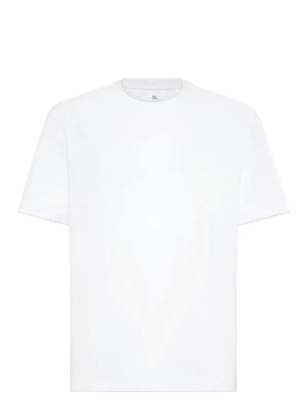 Brunello Cucinelli Double-layer Cotton T-shirt - White