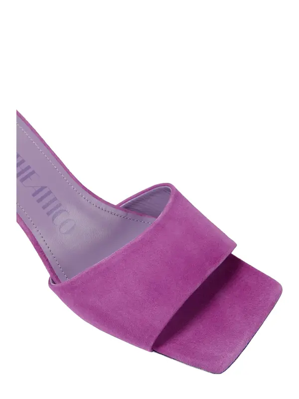 Attico Cheope 60 Suede Mules - Purple
