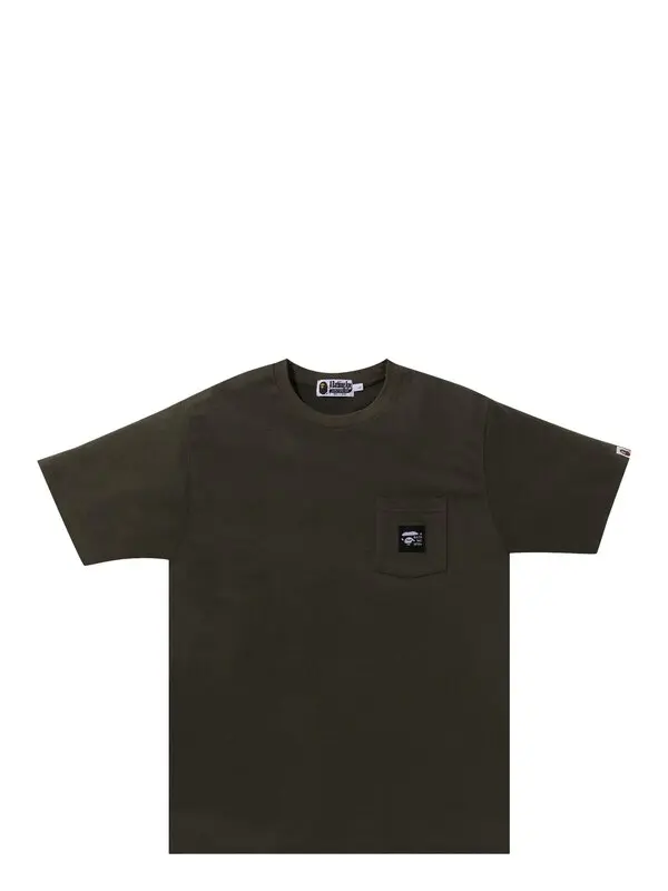 A BATHING APE Label Pocket Tee 'olive Drab - Green