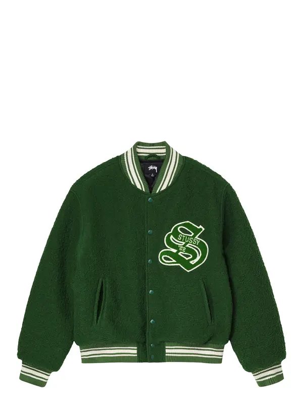 StÜssy Casentino Wool Varsity Jacket - Green