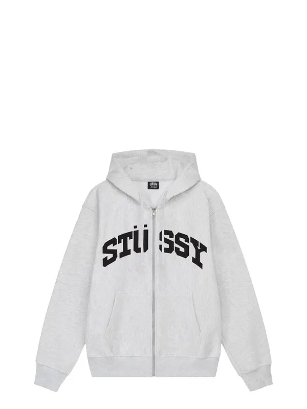 StÜssy Block Sport Zip Hoodie - Grey