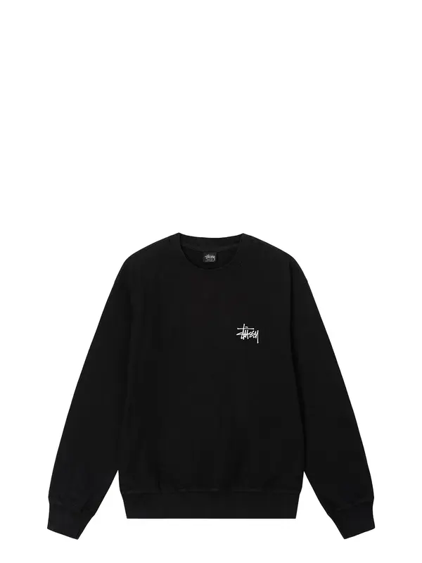 StÜssy Basic Pigment Dyed Crew - Black