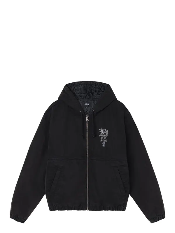 StÜssy Canvas Insulated Work Jacket - Black