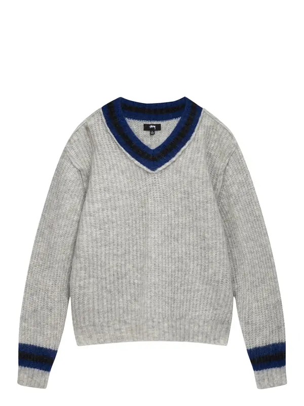 StÜssy Mohair Tennis Sweater - Grey