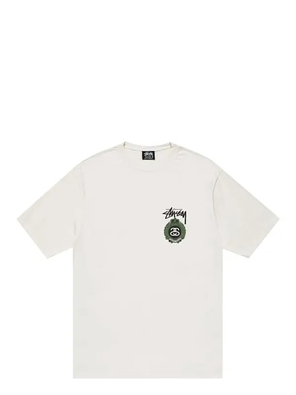 StÜssy Crown Wreath Pigment Dyed Tee 'natural - White