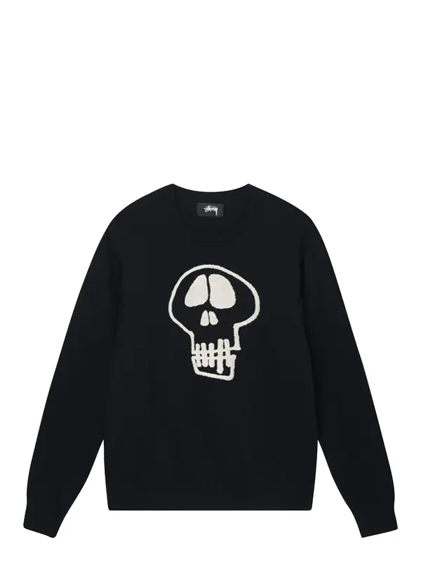 StÜssy Skull Crewneck Sweater - Black