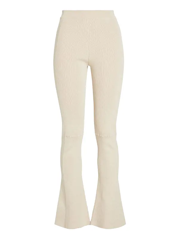Jacquemus Baunhila Flared Knit Pants - Beige
