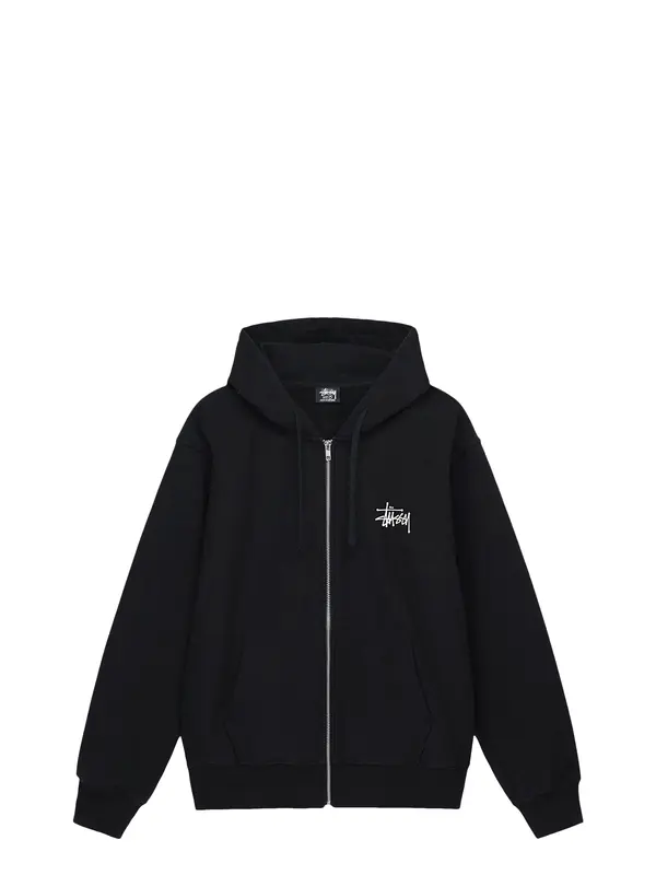 StÜssy Basic Zip Hoodie - Black