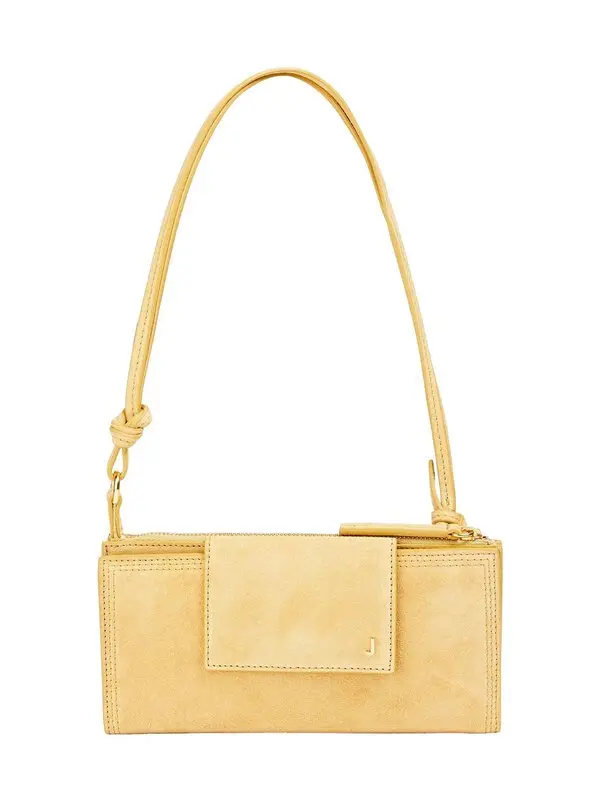 Jacquemus Le Pichoto Suede Shoulder Bag - Beige