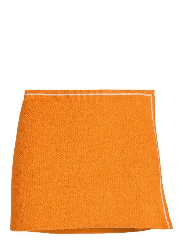 Jacquemus Bouclé-knit Mini Skirt - Orange