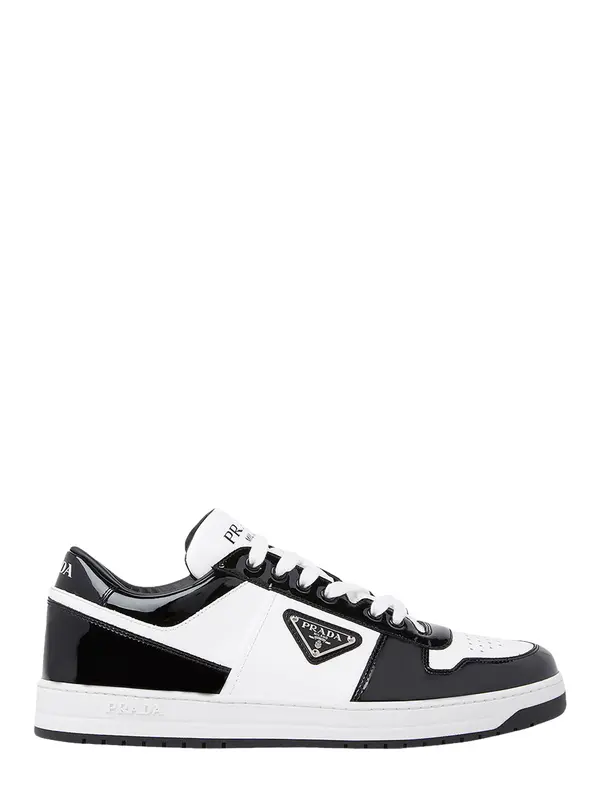 Prada Downtown Leather Sneakers - Black