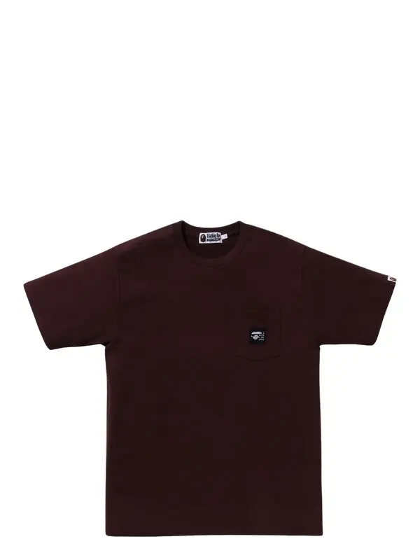 A BATHING APE Label Pocket Tee 'burgundy - Red