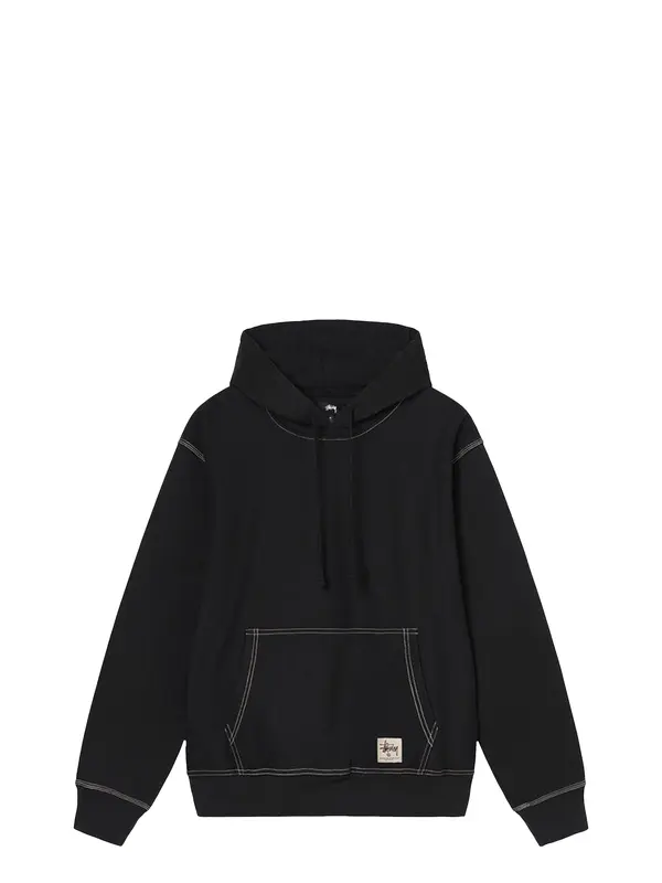 StÜssy Contrast Stitch Label Hood - Black