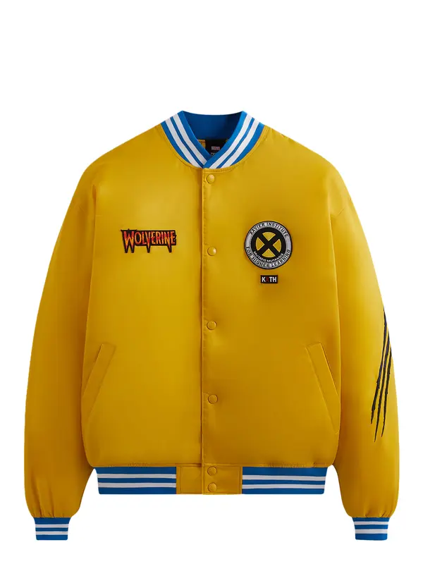 Kith For X-men Wolverine Satin Bomber Jacket - Yellow