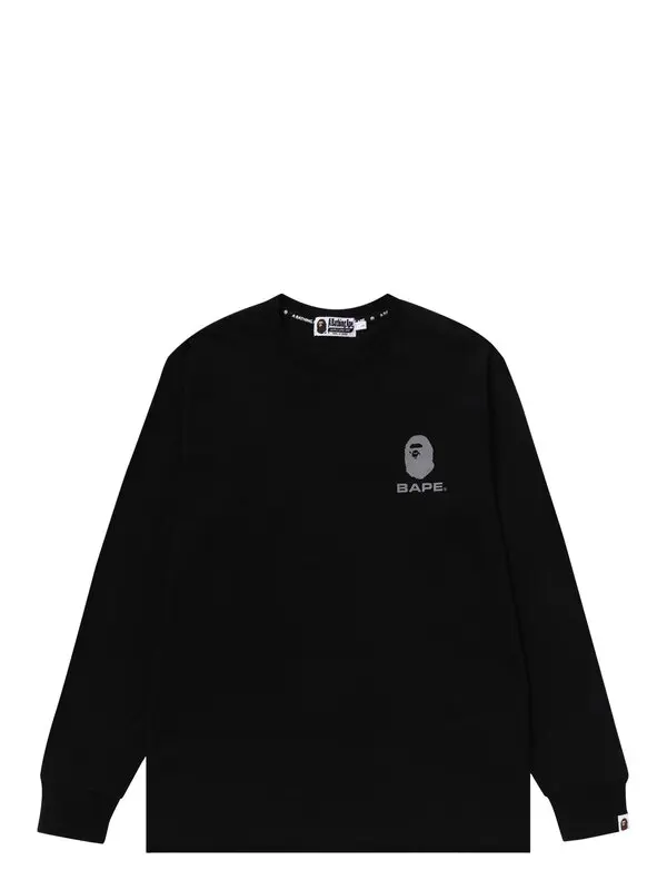 A BATHING APE Reflective Print Long-sleeve Tee - Black