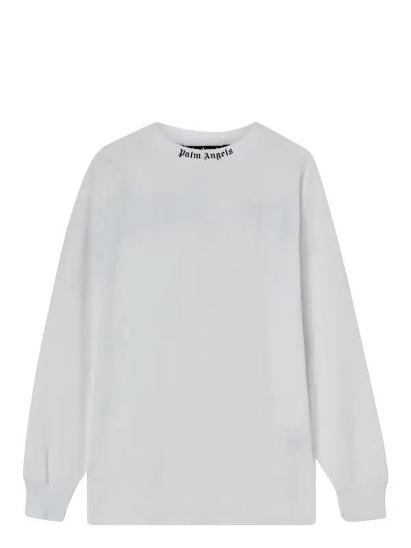 Palm Angels Classic Logo Over Tee Long-sleeve /black - White