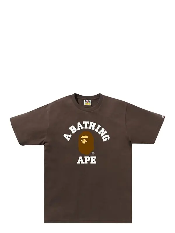 A BATHING APE College Tee - Brown