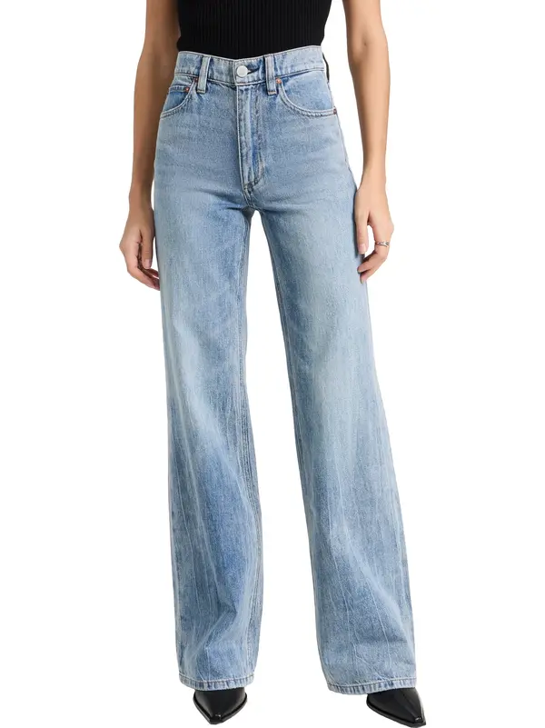Alice + Olivia Weezy Full Length Jeans - Sadie Light Vintage Blue