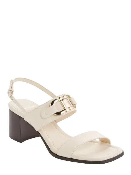 FERRAGAMO Lou Gancio Slingback Sandal - Mascarpone