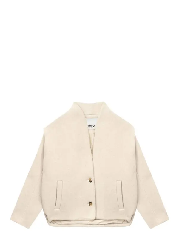Isabel Marant Drogo Wool Blend Jacket - Ecru
